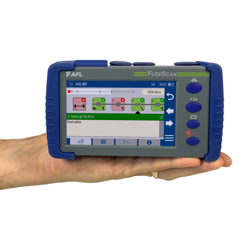 Kit Basic OTDR AFL FlexScan FS300-325 Quad OTDR, VFL, OLS/OPM, BT/WiFi