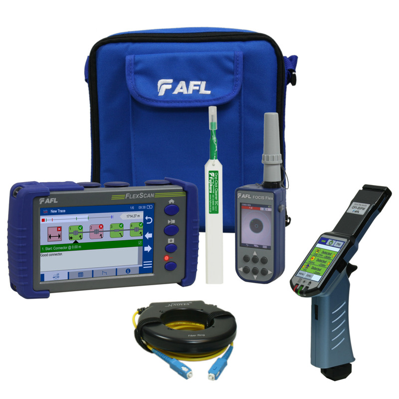 Kit Basic OTDR AFL FlexScan FS300-325 Quad OTDR, VFL, OLS/OPM, BT/WiFi