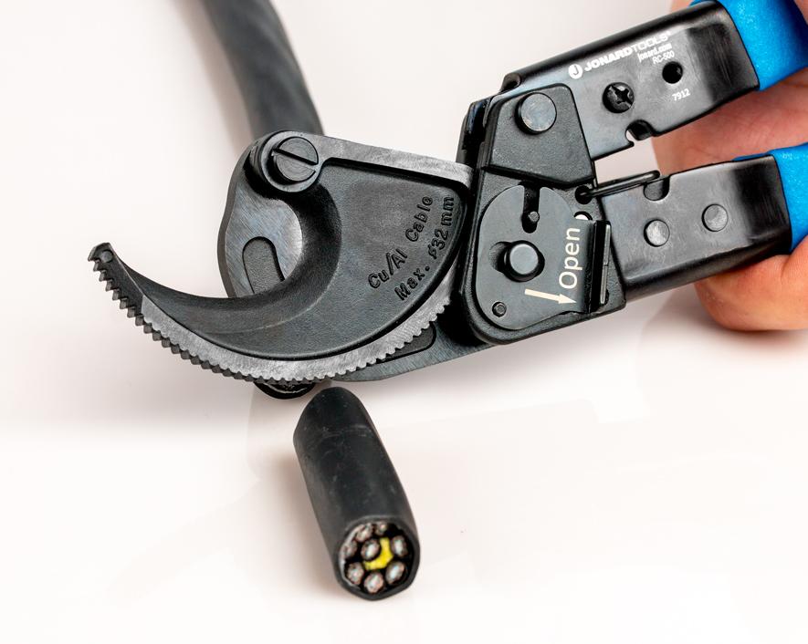 Ratcheting Cable Cutter, 500 MCM, JONARD