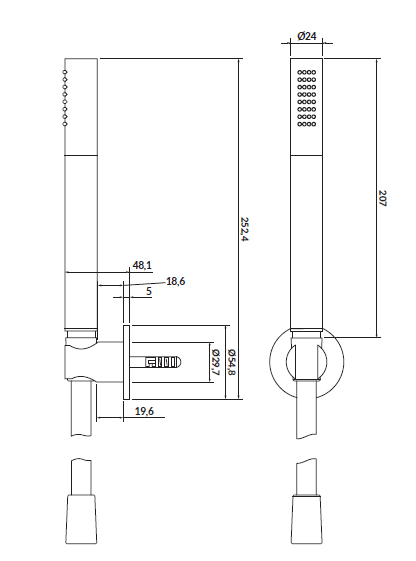 Seturi dus Set dus, Cersanit, Inverto, auriu 44CRS082 CERSAN...