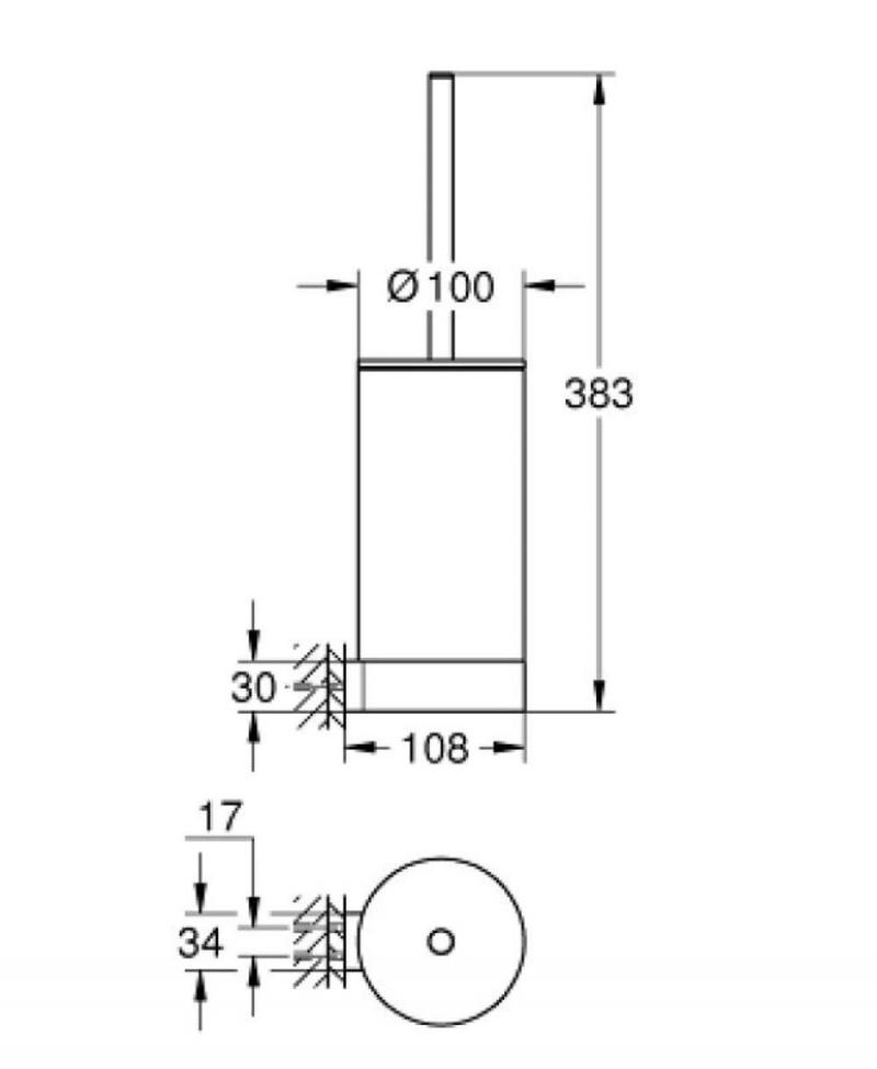 Accesorii baie Portperie WC, Grohe, Selection, phantom black...