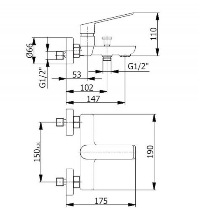 Baterii cada Baterie cada/dus, Demm, Sleek, alama mata 44RZ9...