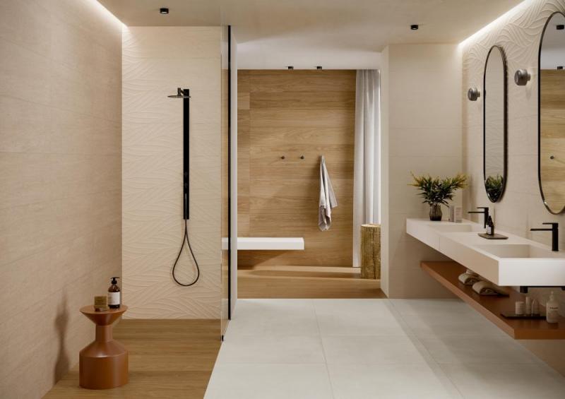 Faianta baie Faianta, Rondine, Ludo Sand Dune 33.3x100 cm, r...