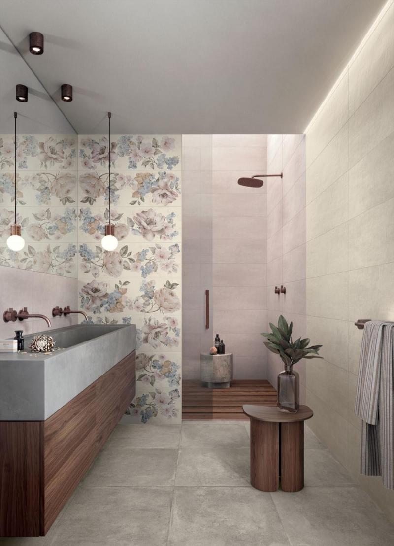 Faianta baie Faianta, Panaria, Wallcraft Spring 35x100 cm, g...