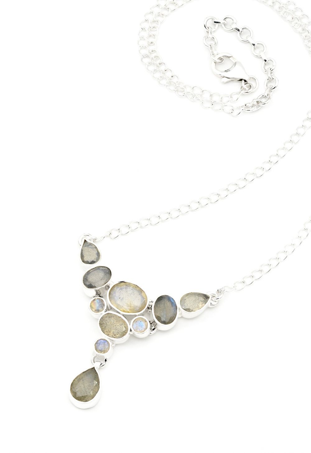 Colier deosebit din argint 925 si pietre de Labradorit