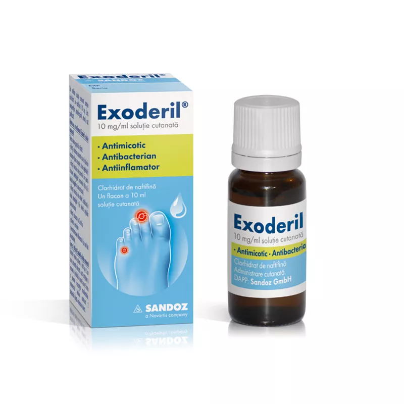 Medicamente antimicotice Exoderil soluție, 10 ml, Sandoz M0...
