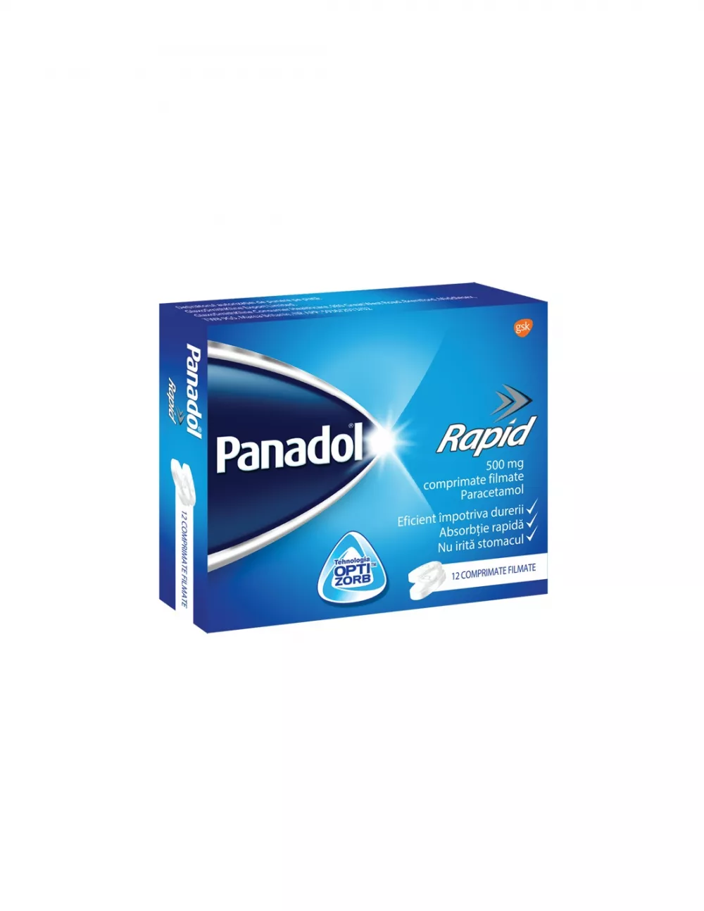Medicamente pentru durere Panadol Rapid 500mg ,12 comprimate...