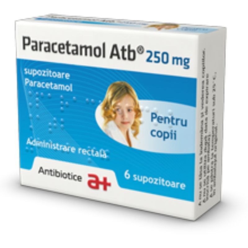 Medicamente pentru durere Paracetamol Atb 250mg ,6 supozitoa...