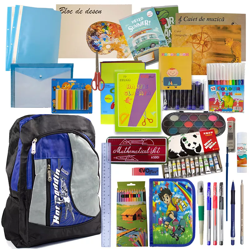 Ghiozdane scoala Ghiozdan echipat pentru clasele 3-4 - baiet...