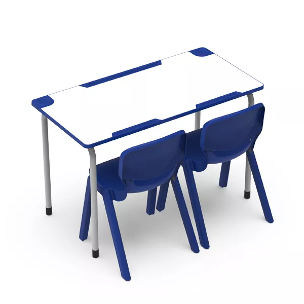Mobilier scolar dublu pentru sala de clasa cu banci reglabile