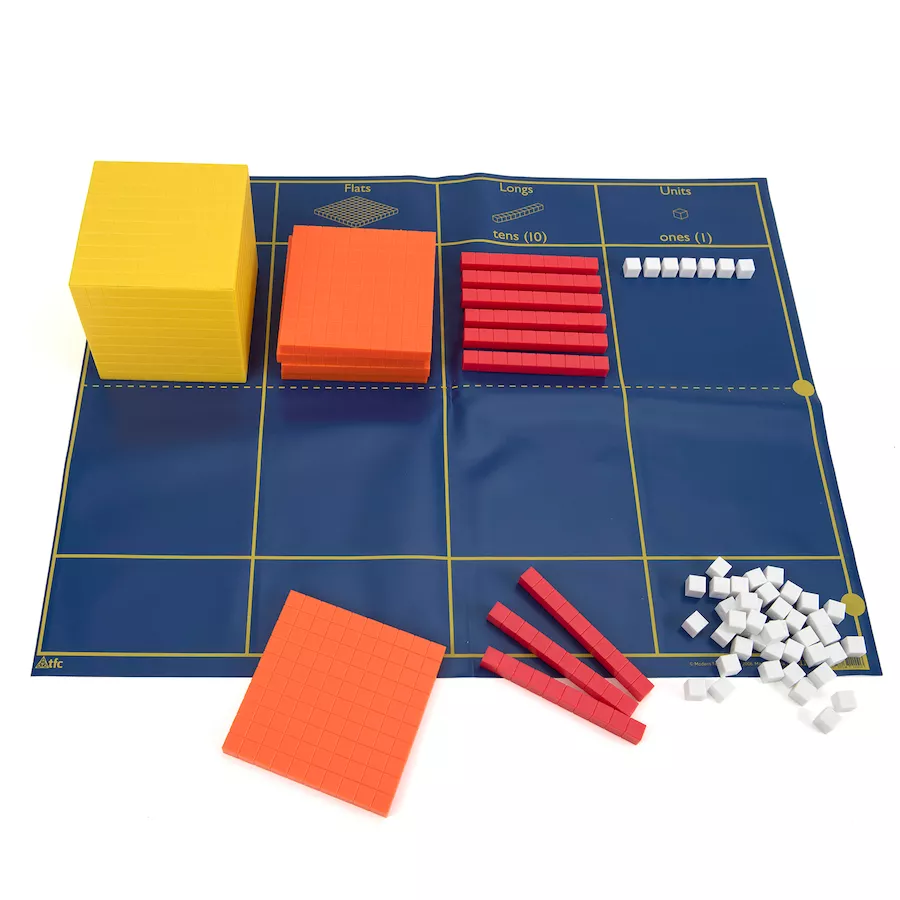 Set 755 de piese pentru activitati matematice – Riglete baza zece