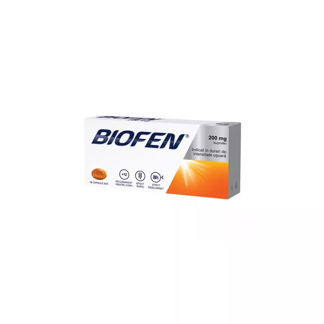 Biofen, 200 mg, 10 capsule moi, Biofarm - FarmaciaBajan.ro