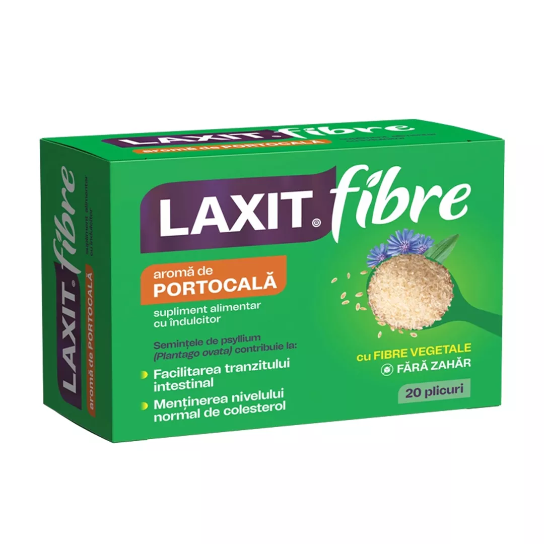 Laxit Fibre, aroma de portocala, 20 plicuri, Fiterman Pharma ...