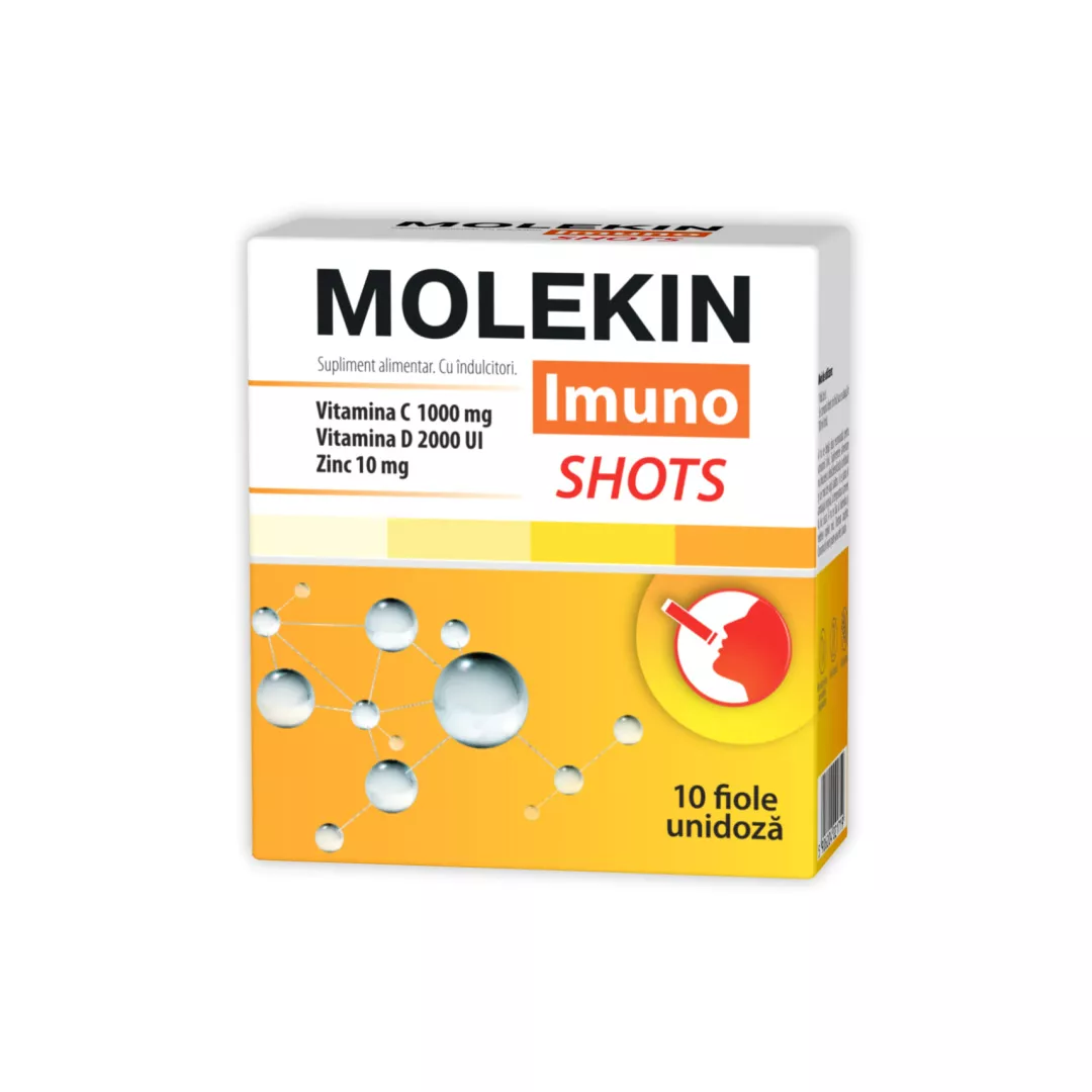 Molekin IMUNO Shots, 10 fiole, Zdrovit - FarmaciaBajan.ro