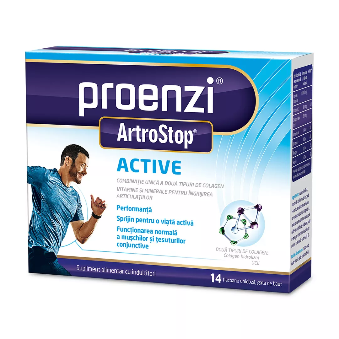 Proenzi Artrostop Active, 14 flacoane unidoza, Walmark - FarmaciaBajan.ro