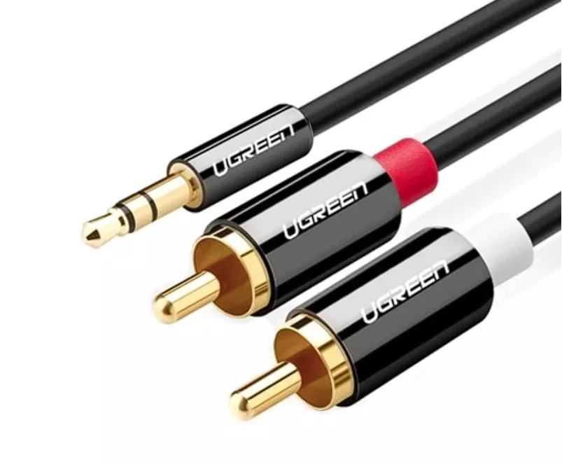 Cablul Audio Ugreen AV116, Stereo 3.5mm Jack (T) la 2 x RCA ...