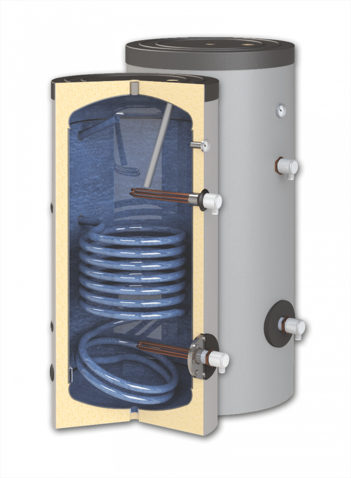 Boiler cu o serpentina Sunsystem SN 150 litri