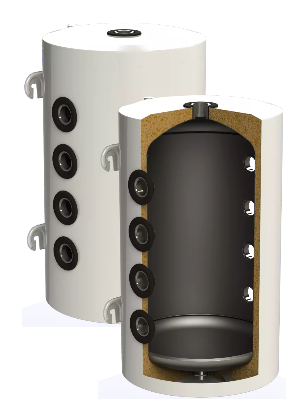 Rezervor de acumulare Puffer pentru pompe de caldura Sunsystem PSM 100 litri