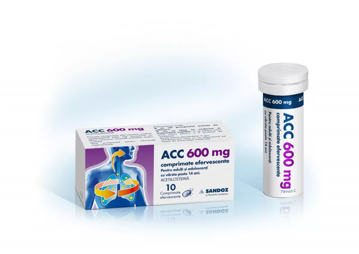 Expectorante Acc 600mg, 10 comprimate efervescente (tub), Sa...