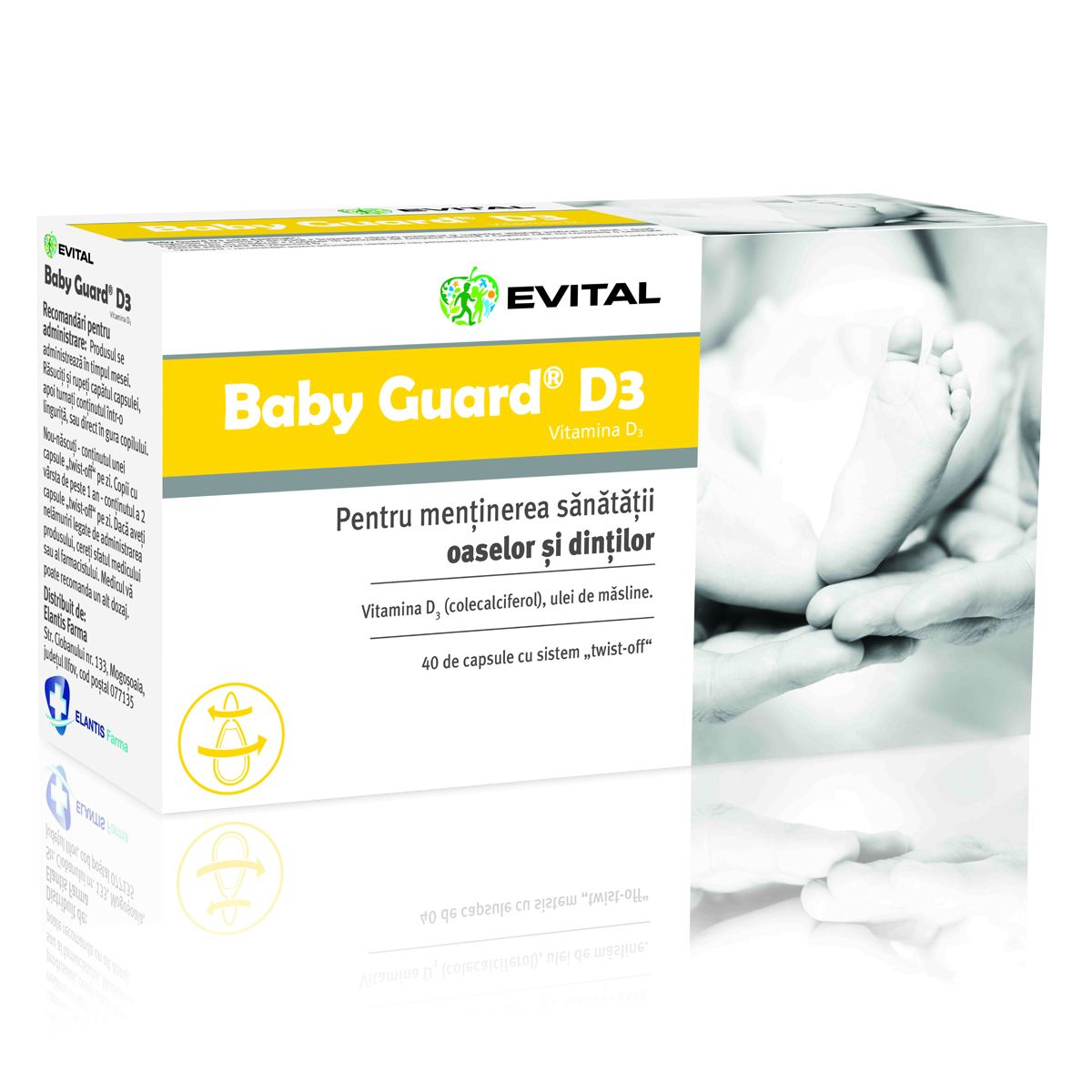 EVITAL BABY GUARD D3 X 40 CAPSULE |19,95 lei | Larafarm.ro