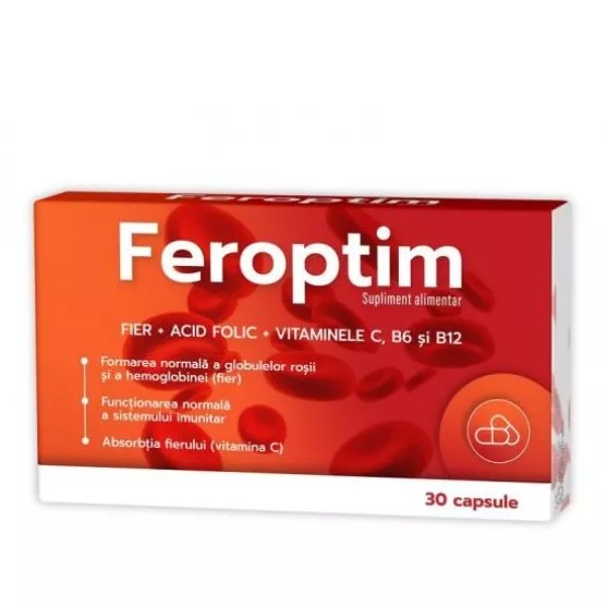FEROPTIM X 30 CAPSULE |59.07 lei | Larafarm.ro