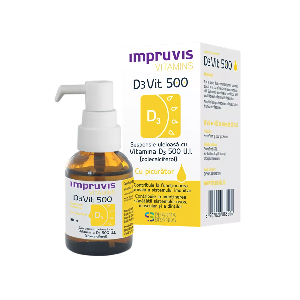 IMPRUVIS VITAMINS D3 VIT 500 SUSP. ULEIOASA SPRAY X 20 ML |46.11 lei ...