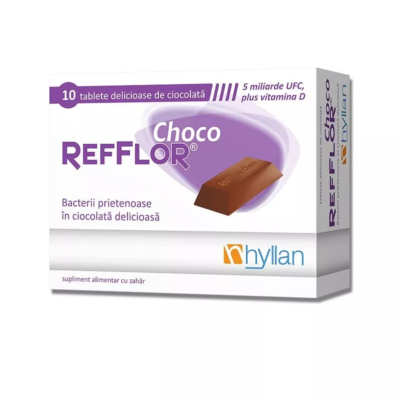 REFFLOR CHOCO X 10 TABLETE |43.83 lei | Larafarm.ro