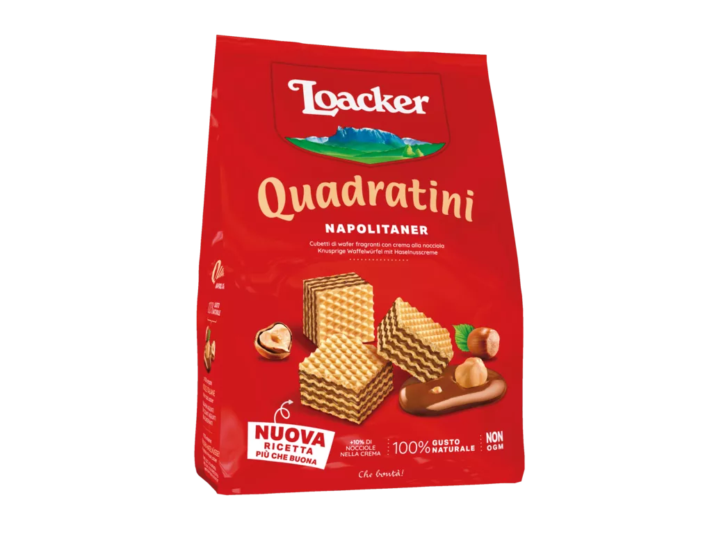 Napolitane Loacker Quadratini Cu Crema De Alune