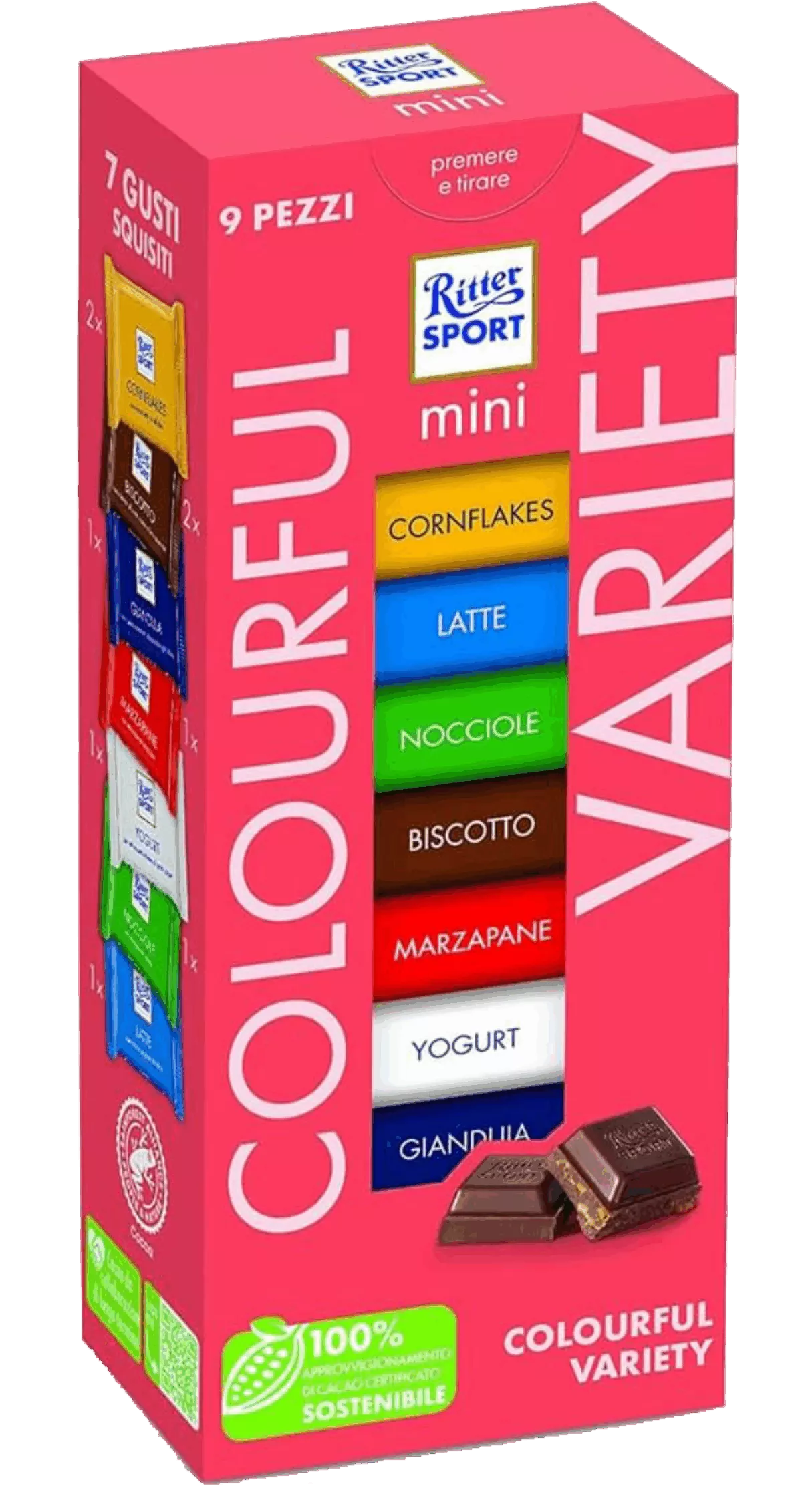 Ritter Sport Mini Tower Colorat Variat 150g.