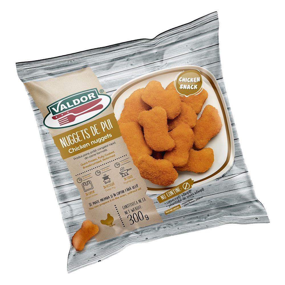 Mancare aproape gata NUGGETS PUI VALDOR 300G PANE CONG. 5995...