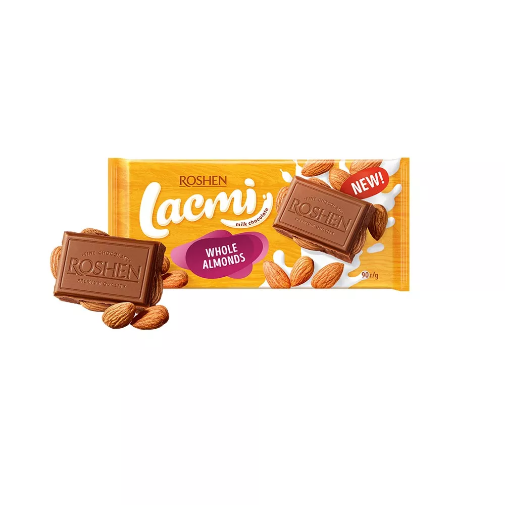 Ciocolata TABLETA ROSHEN LACMI 90G MIGDALE 4823077632587 R...