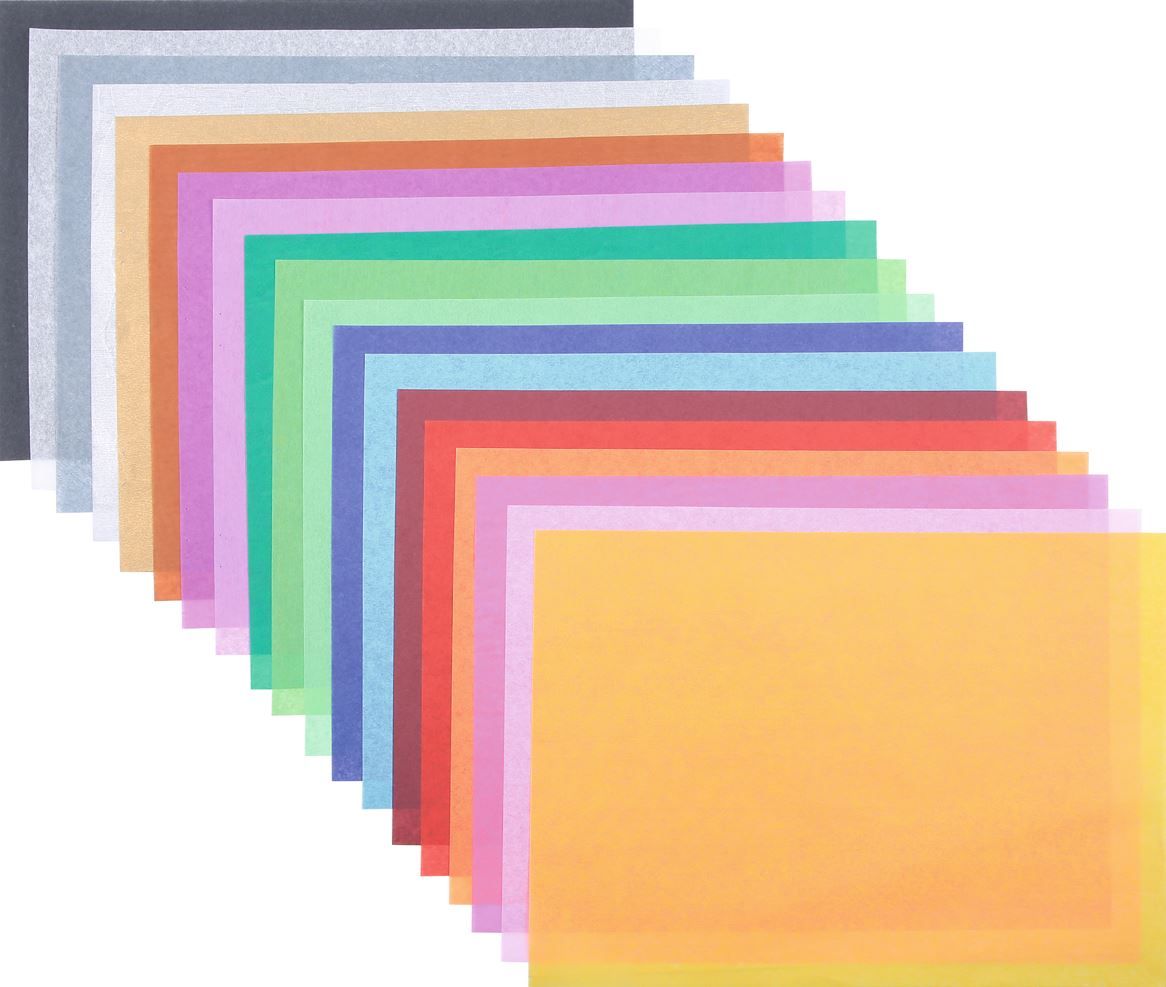 Hartie transparenta Hartie transparenta - 20 coli divers colorate ...