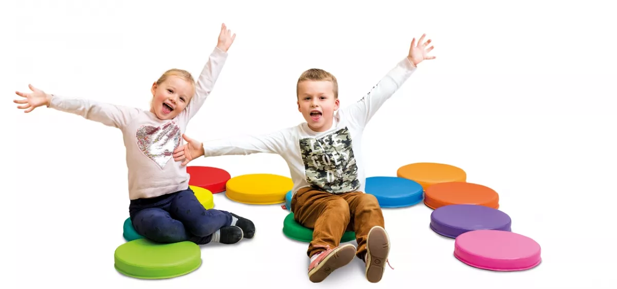 Pernute Pernute rotunde colorate 12 buc - 32 x 3 cm 241080 Omfal ...