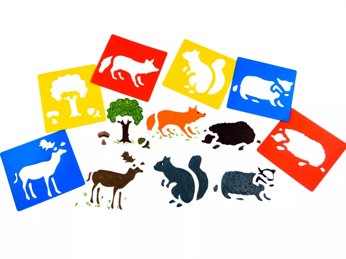 Sabloane Sabloane animale din padure 122512 Omfal Educational