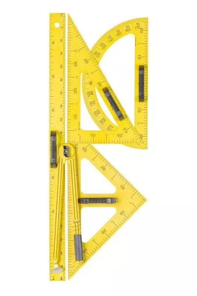 Masurare, observare Trusa geometrica pentru tabla, 5 piese 120906 Omfal ...