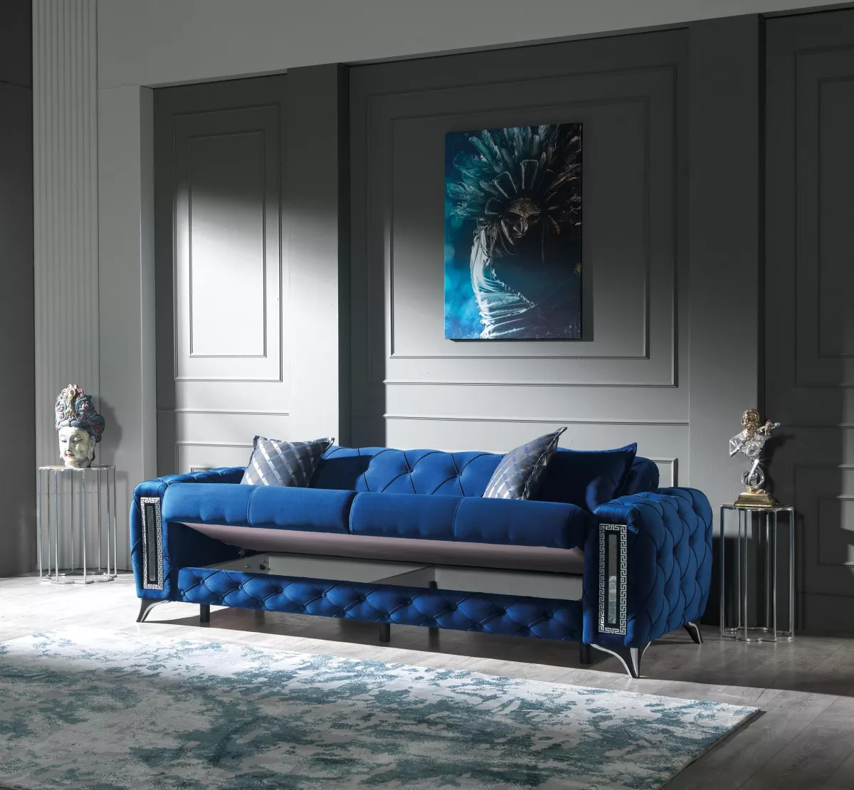 CANAPELE SI SETURI Canapea ext MIMOZA ALBASTRA CXMZA FMY PRO CASA MOBILA