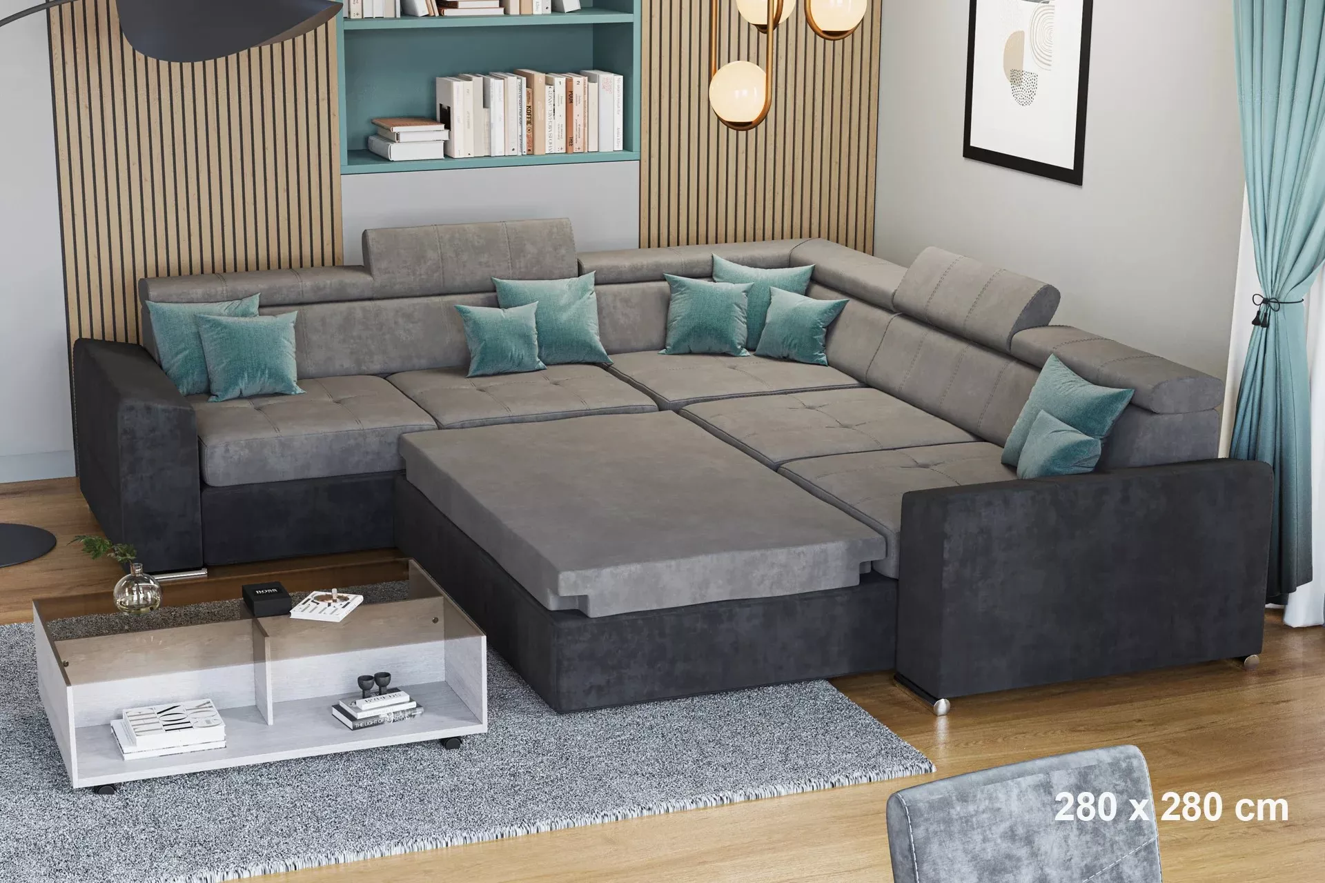 Coltare Colțar extensibil City 280 x 244 x 94 cm LEMS-CC157...