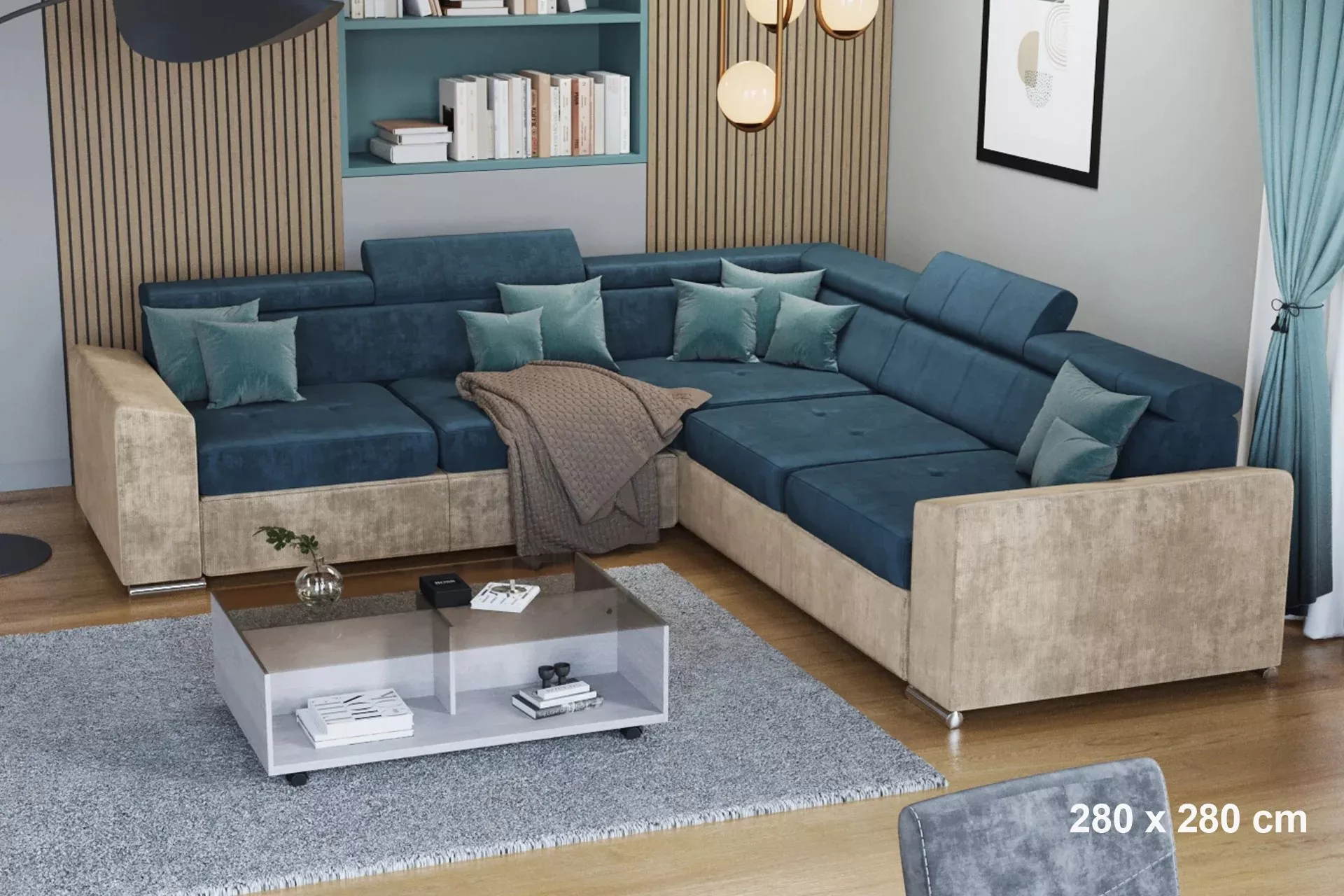 Coltare Colțar extensibil City 280 x 244 x 94 cm LEMS-CC157...