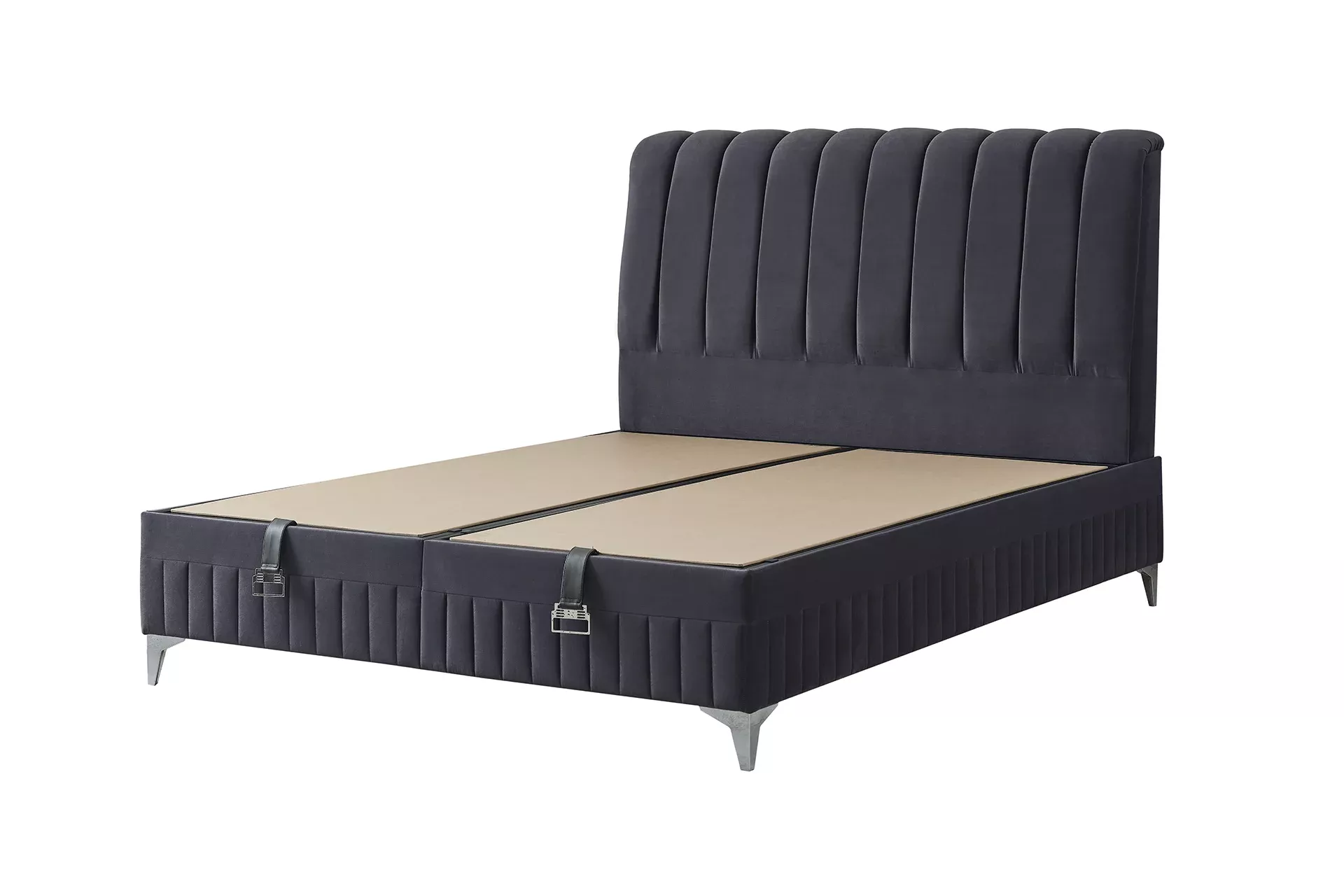 Dormitor Pat Berry tapițat integral albastru cu saltea incl...