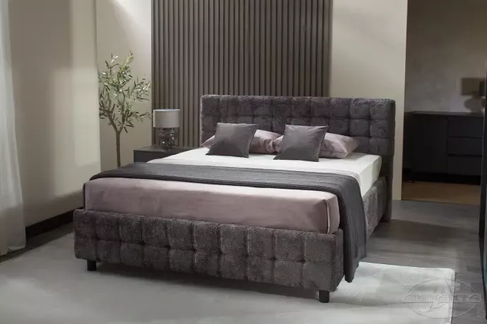 Dormitor PAT RIO 1.4M Gri-inchis boucle 4842115016493 Ambian...