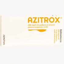 AZITROX 200 mg/5 ml x 1 PULB. + SOLV. SUSP. ORALA 200mg/5ml ZENTIVA S.A ...