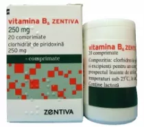 VITAMINA B6 ZENTIVA 250 mg x 20 COMPR. 250mg ZENTIVA SA - Vezi ...