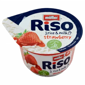 Deserturi OREZ CU LAPTE CU CAPSUNI MULLER RISO 200G # 12 buc...