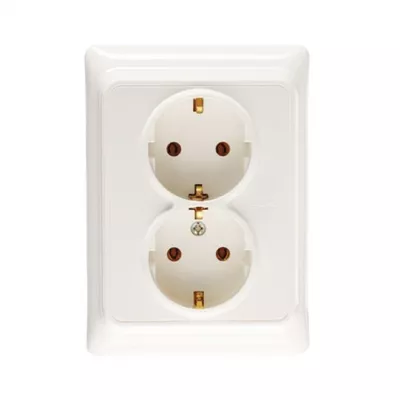 Priza PRIZA DUBLA 2P+E ALB KAPTIKA LEGRAND 3245067821138 Leg...