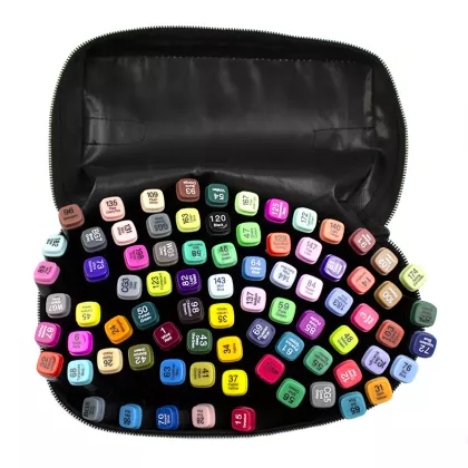 Carioci Set 80 de carioci profesionale cu 2 capete, in supor...