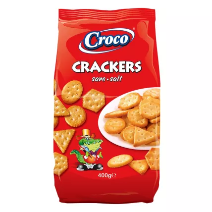 Biscuiți BISCUITI CU SARE CROCO 400G 123616 CROCO Merkúr