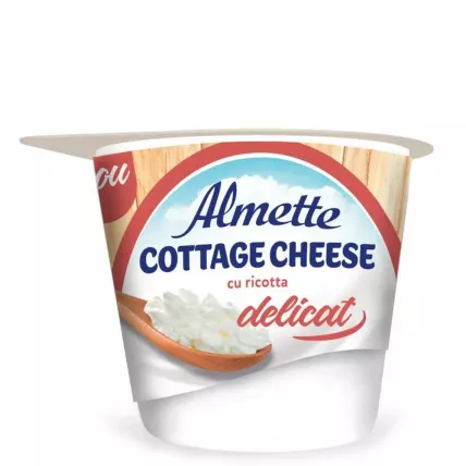 Brânză BRANZA COTTAGE CU BRANZA RICOTTA DELICAT ALMETTE 165G...