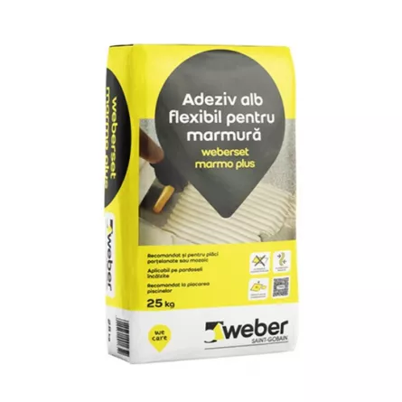 Adeziv gresie si faianta ADEZIV MARMURA WEBERSET MARMOPLUS 2...