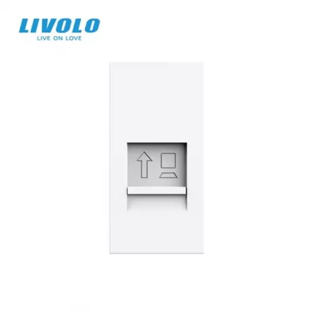 Priza MODUL PRIZA RETEA RJ45 1 MODUL ALB VL-FCCP-1WP LIVOLO ...