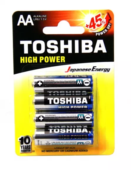 Baterie SET BATERIE ALCALINE AA 4buc TOSHIBA 4904530592737 T...